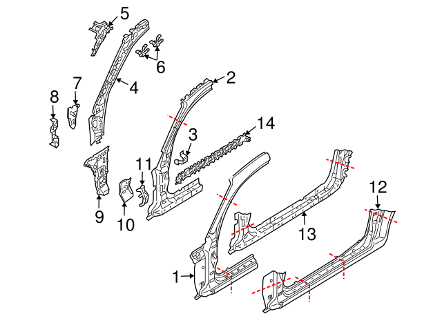 2004-2011 Mazda RX-8 Rocker Panel F1Y1-70-270C | OEM Parts Online