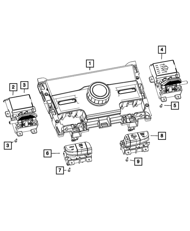 2021-2024 Jeep 3 Gang Switch 68476680AC | Mopar eStore