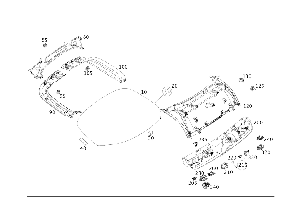 253-740-68-00 - Rear-Panel Window 2019-2023 Mercedes-Benz | Mercedes ...