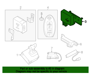 25640-4GA7E | Nissan Buzzer Assy-Entry Card - Genuine OEM | 256404GA7E ...