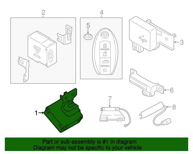 2009-2020 Nissan 370Z Control Module 28595-1EA0A | Parts for Nissans