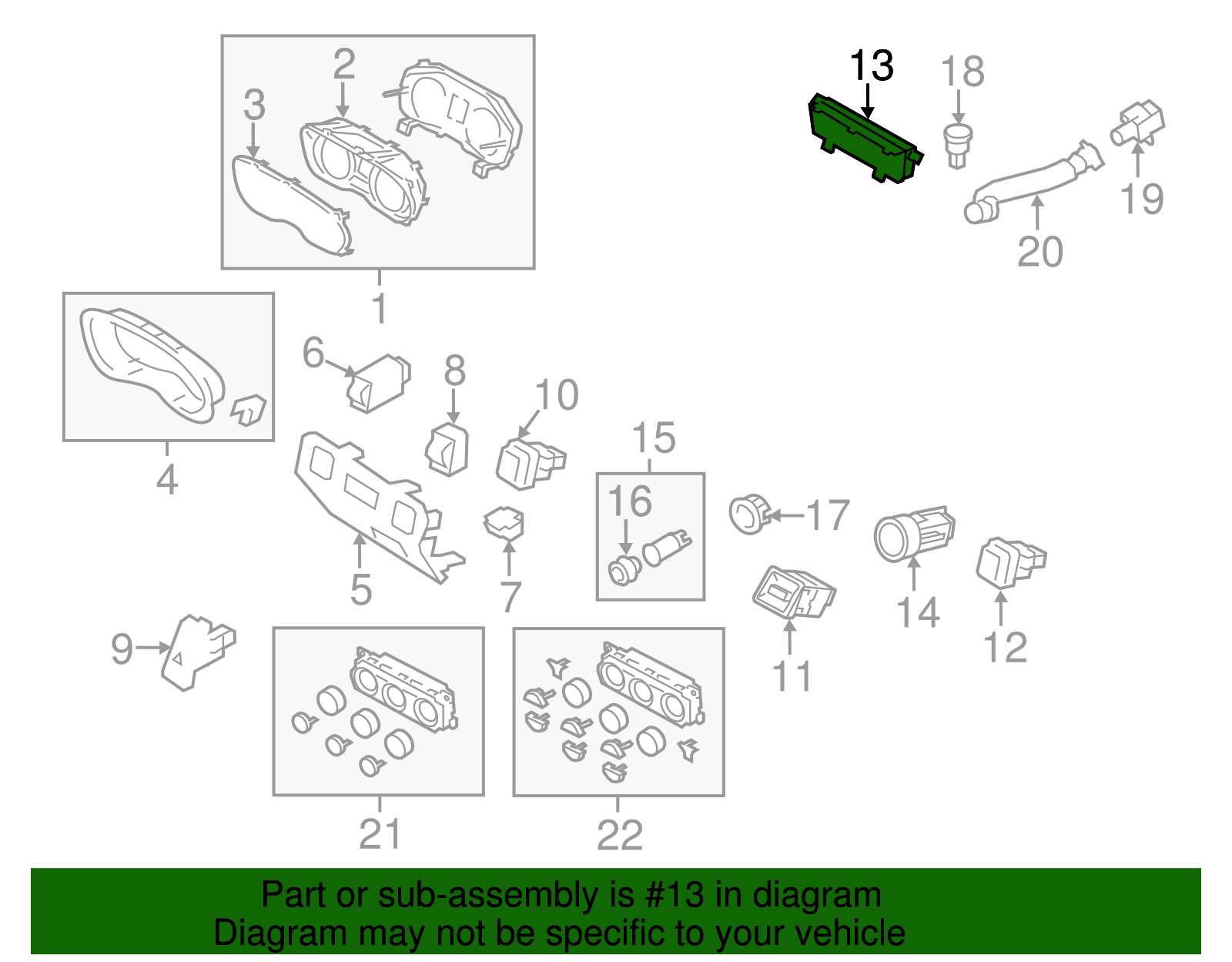 2018-2021 Subaru Display Unit 85263VA020 | Shop Subaru Parts