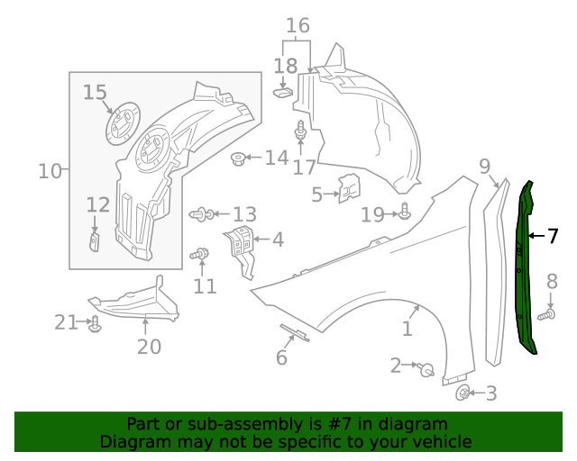 177-889-00-00 - Fender Filler Panel 2019-2022 Mercedes-Benz ...