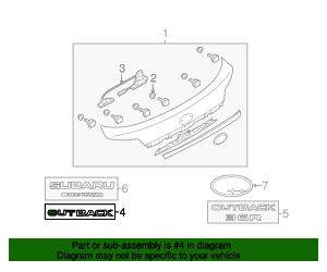 2010-2014 Subaru Outback OEM NEW 2010-2014 Subaru Legacy Outback Letter ...