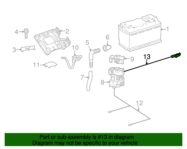 204-440-05-10 - Cable 2013-2015 Mercedes-Benz GLK 250 | Mercedes-Benz ...