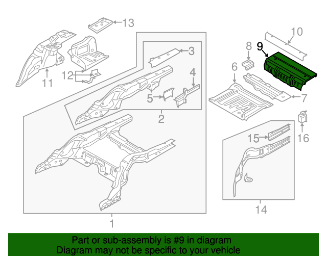 Genuine BMW 41-00-7-431-643 | Rear Floor Pan | FREE Shipping on Most ...