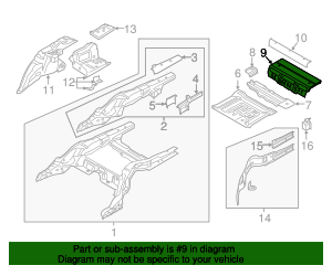 41007431643 - 2016-2022 BMW Rear Floor Pan (41-00-7-431-643) | BMW of ...