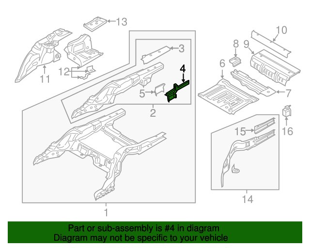 41-00-7-413-037 - Frame Stiffener 2016-2022 BMW | AutoNationParts.com