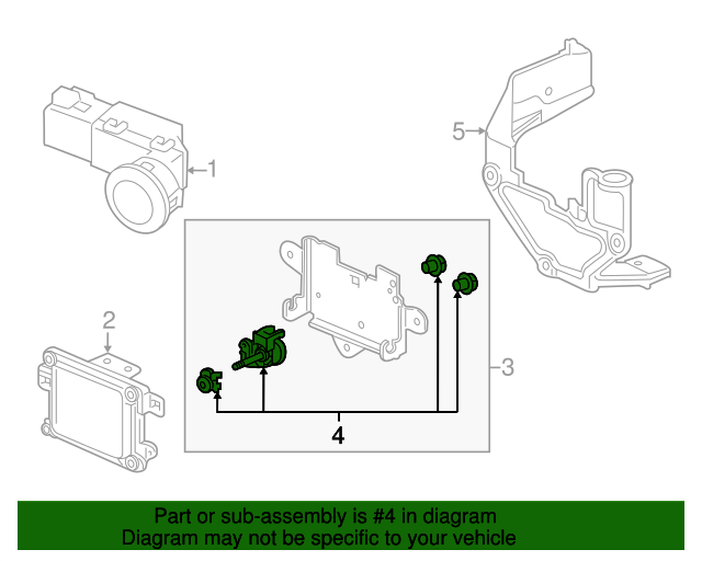 36805-T2A-A01 - Cruise Control Distance Sensor Hardware Kit 2016-2019 ...