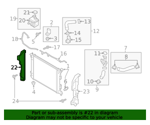 2017-2019 Kia Soul Radiator Support Baffle 29135-B2500 | OEM Parts Online