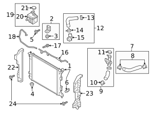 29136-B2300 - Radiator Support Baffle - 2017-2019 Kia Soul | Kia Auto Parts