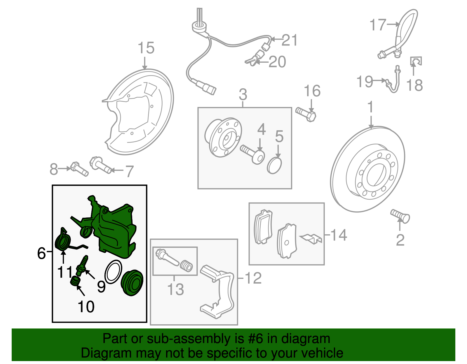 1K0-615-423-N - Caliper 2006-2010 Audi | Audi OEM Parts