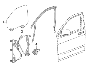 2014-2020 Jeep Cherokee Glass Run - Passenger Side (RH) 68442216AA ...