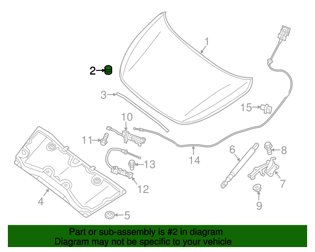 2013-2020 Infiniti Hood Bumper 65829-8J000 | Faulkner Infiniti of ...