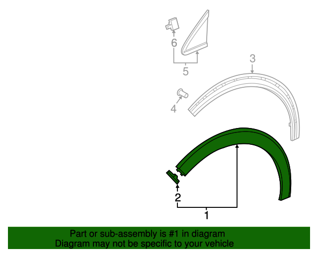242-880-00-06-9999 - Fender Flare 2015-2017 Mercedes-Benz ...
