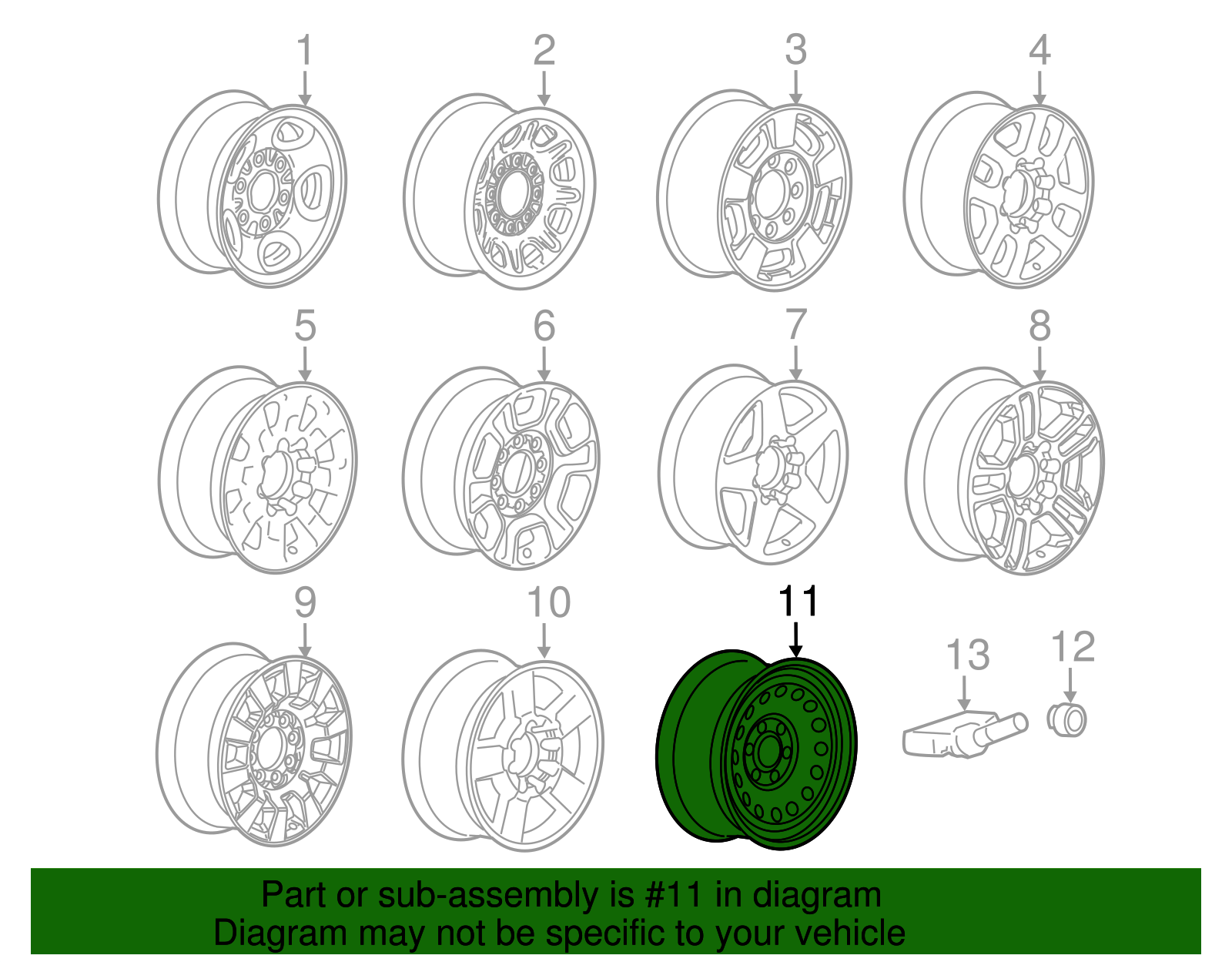 09597730 - Painted 18x8 Wheel 2011-2025 GM | AutoNation Parts