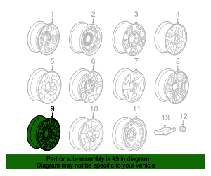 2015-2019 GM 20x8.5-Inch Aluminum Wheel 84341234 GM | GMPartsDirect.com