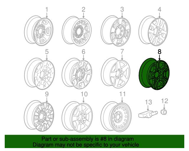 2015-2019 GM 20x8.5-Inch Aluminum Wheel 84341233 GM | GMPartsDirect.com