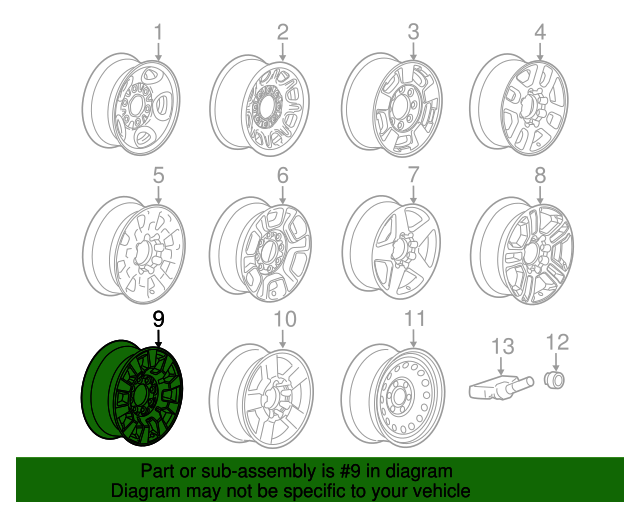 2015-2019 GM 20x8.5-Inch Aluminum Wheel 84341234 GM | GMPartsDirect.com