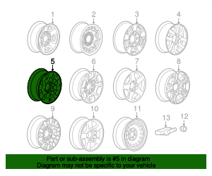 22909143 - 18x8-Inch Aluminum Wheel 2015-2019 GM | GMPartsNow