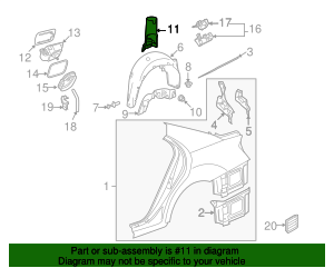 221-698-02-30 - Quarter Panel Splash Shield 1954-2014 Mercedes-Benz ...