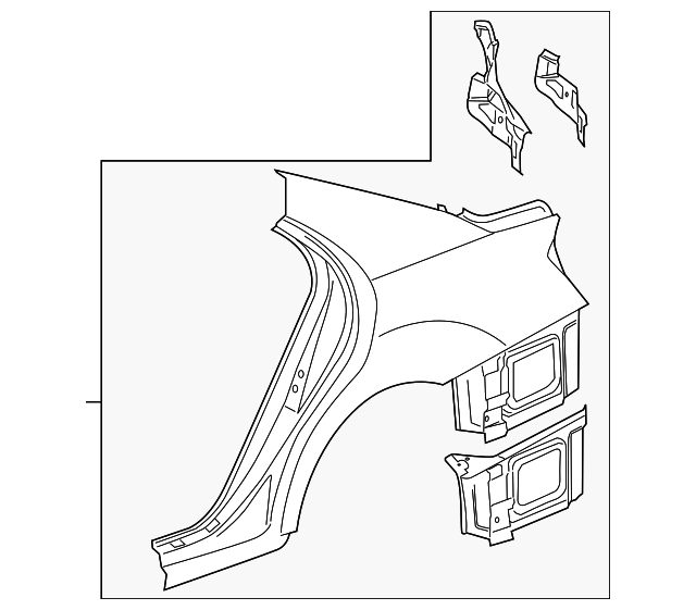 221-630-00-21 - Quarter Panel Assembly 2007-2013 Mercedes-Benz ...