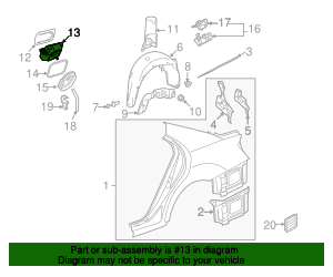 221-630-00-67 - Fuel Filler Housing 2007-2013 Mercedes-Benz ...