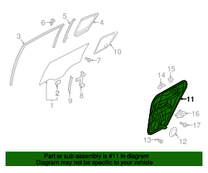 83481-D9000 - Window Regulator 2017-2022 Kia Sportage | Kia.Parts Store