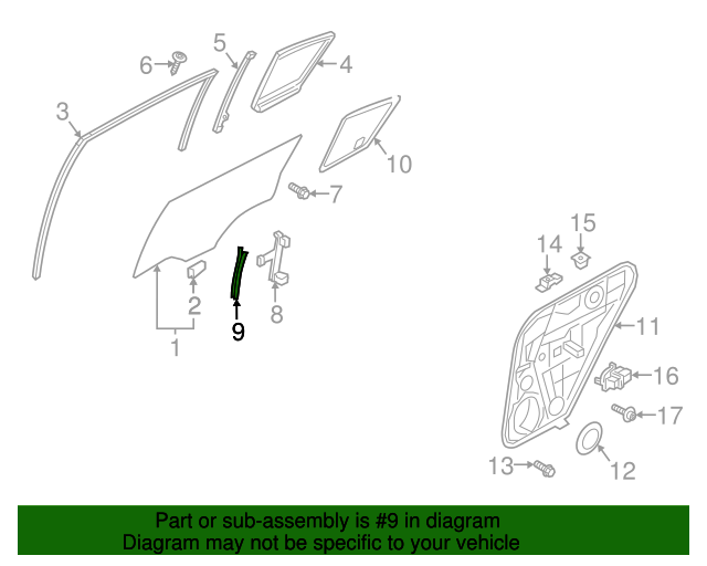 83554-D9000 - Guide Channel 2017-2022 Kia Sportage | Kia.Parts Store
