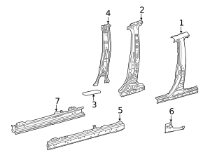 OEM 2021-2024 Toyota Venza Rocker Reinforced Part # 61418-48070 ...