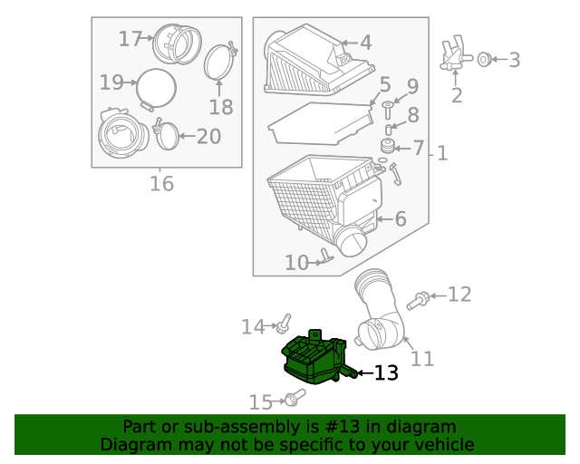 2021-2024 Genesis G80 Intake Duct 28213-T1310 | Hyundai Wholesale Direct