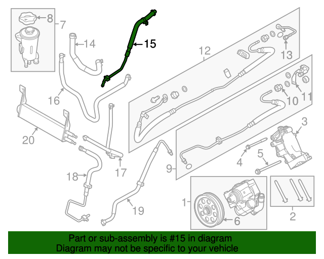 2011-2016 Ford Upper Return Hose BC3Z-3A713-T | AutoNationParts.com