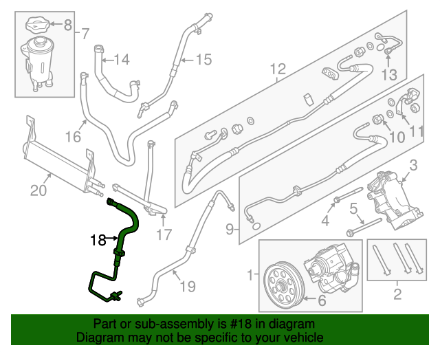 2011-2016 Ford Power Steering Return Hose BC3Z-3A713-M | OEM Parts Online