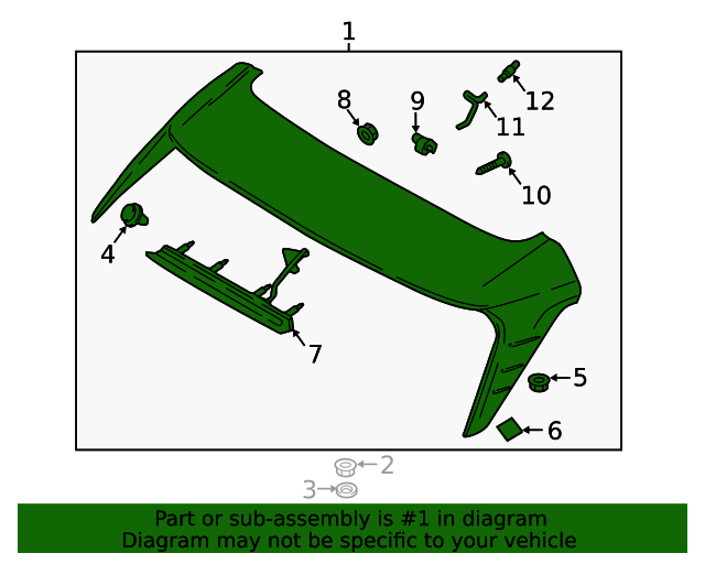 2018-2023 Hyundai Spoiler Assembly 87210-J9000 | OEM Parts Online