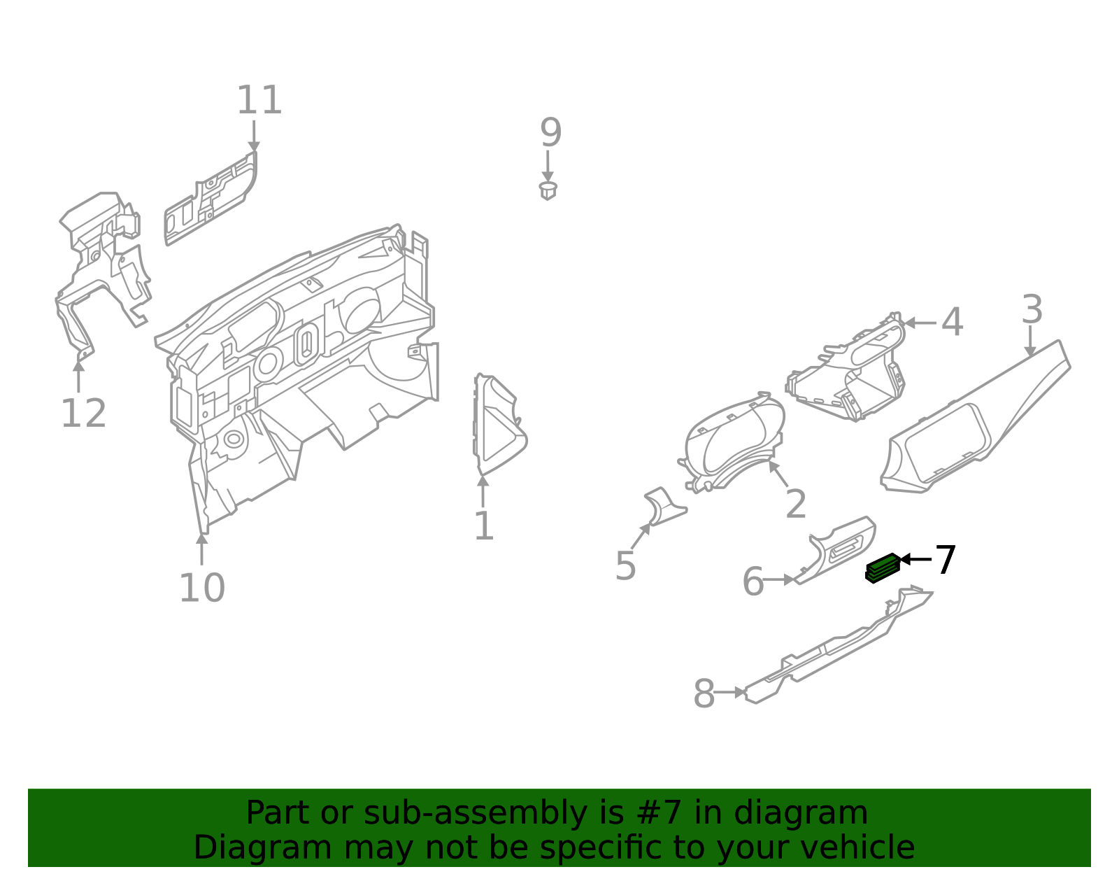 2020-2024 Nissan Switch Panel Hole Cover 68492-5EF0A | Ziegler Nissan ...