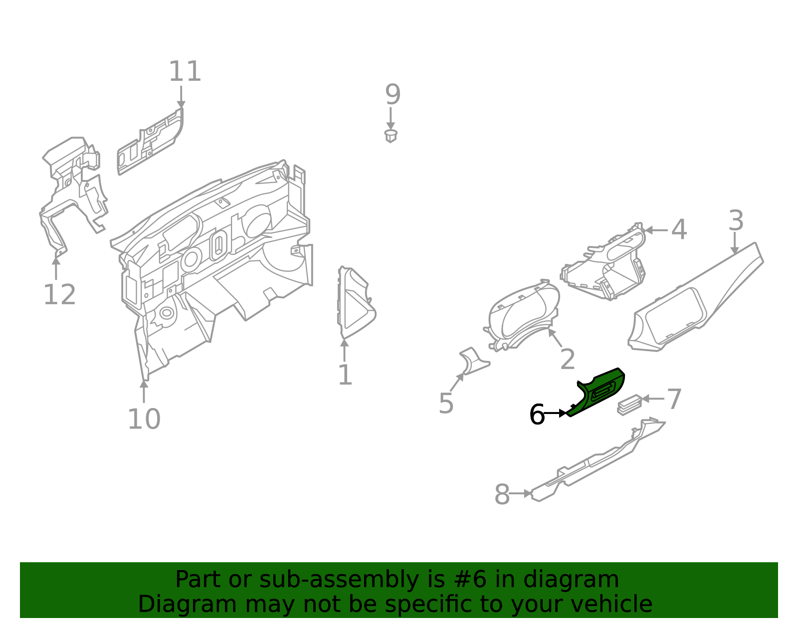 2020-2024 Nissan Versa Switch Panel 68485-5EF1A | Sullivan Brothers Nissan