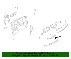 2020-2024 Nissan Switch Panel Hole Cover 68492-5EF0A | Parts Nissan of ...