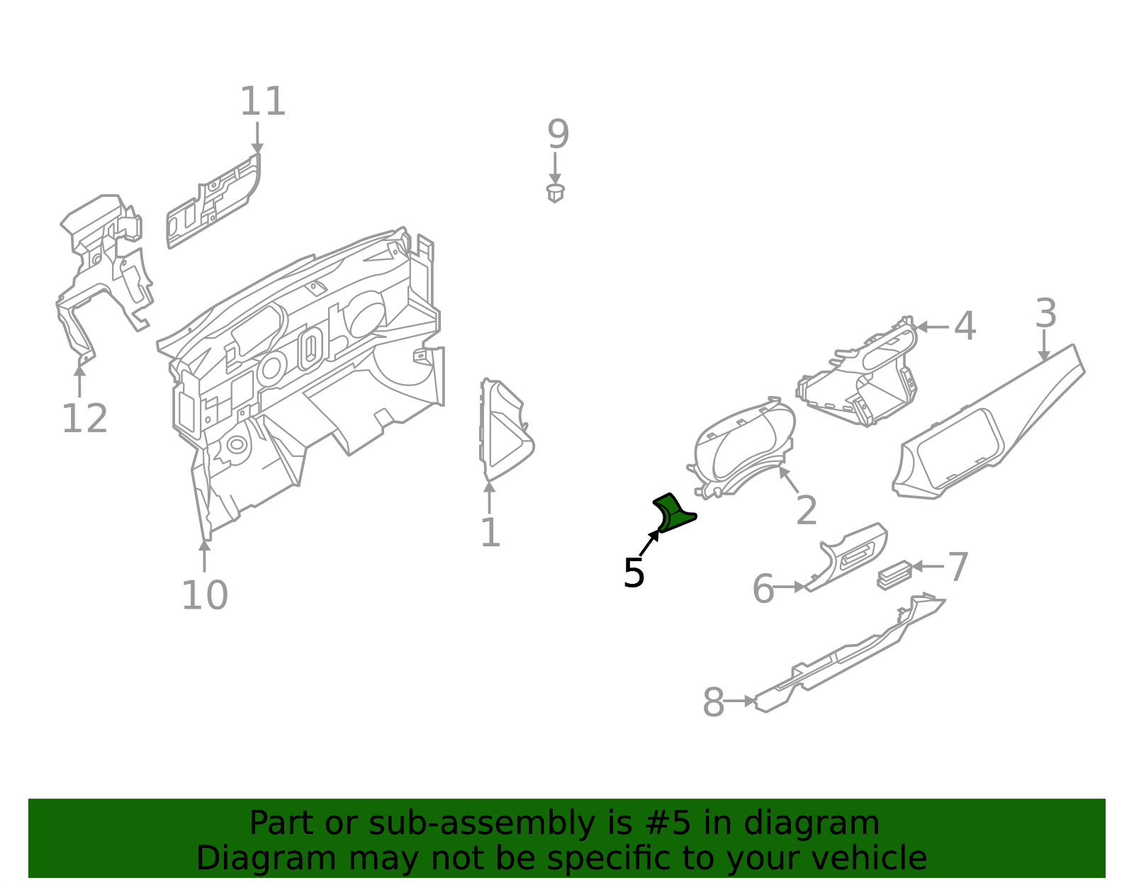 2020-2021 Nissan Versa Corner Cover 68410-5EF1A | Nissan RVA