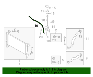 2013-2016 Hyundai Genesis Coupe Reservoir Hose 25451-2M000 | OEM Parts ...