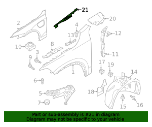 31479547 - Fender Ledge Cover - 2019-2022 Volvo | Volvo OEM Parts Direct