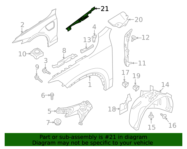 31479547 - Fender Ledge Cover - 2019-2022 Volvo | Volvo OEM Parts Direct