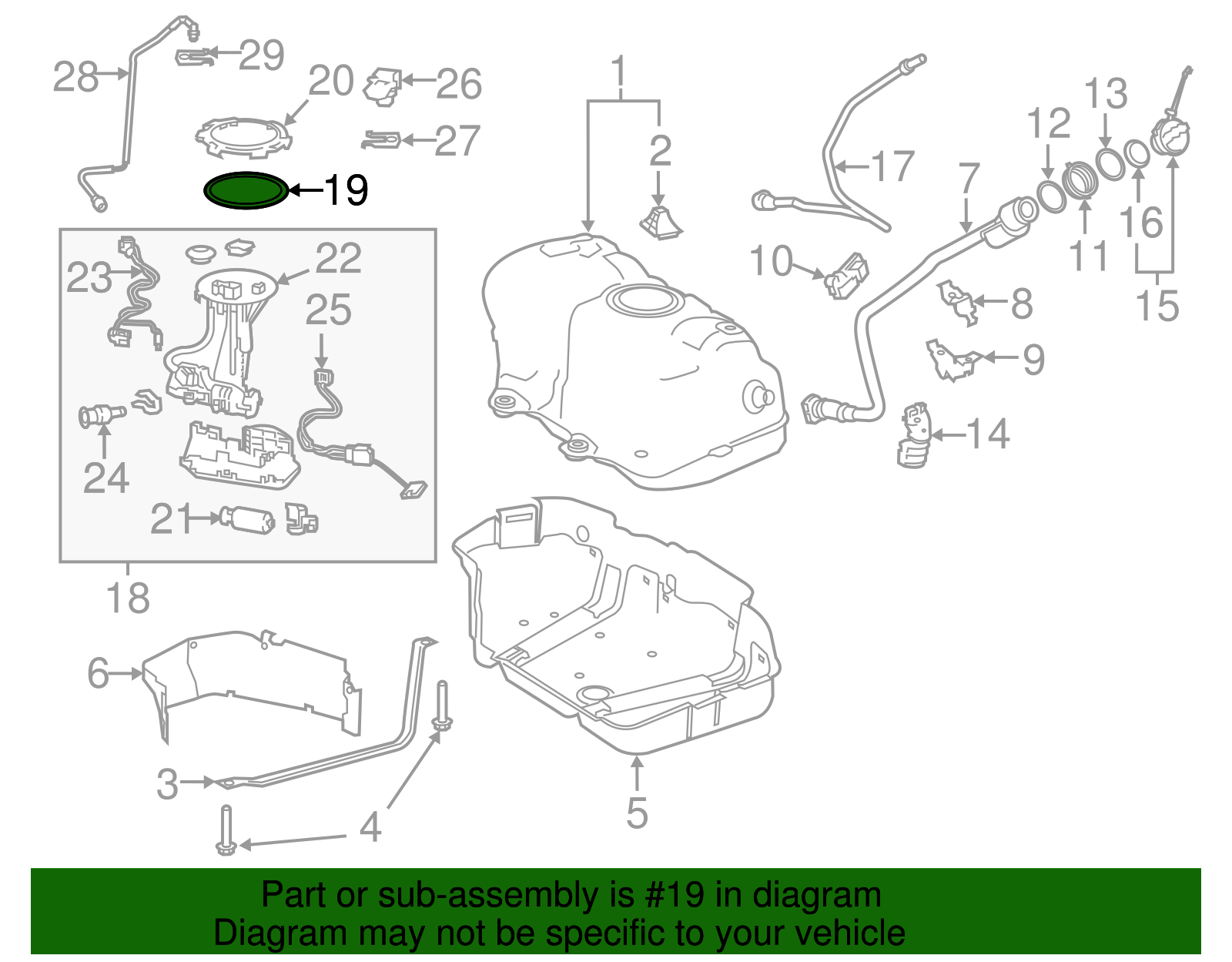 2010-2025 Toyota Fuel Pump Assembly Gasket 77169-06060 | OEM Parts Online