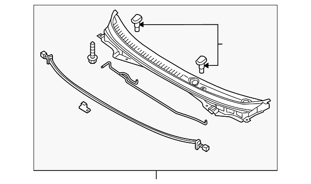 Genuine Cowl Grille for 2015-2019 Hyundai Sonata | Part# 86150-C2000 ...