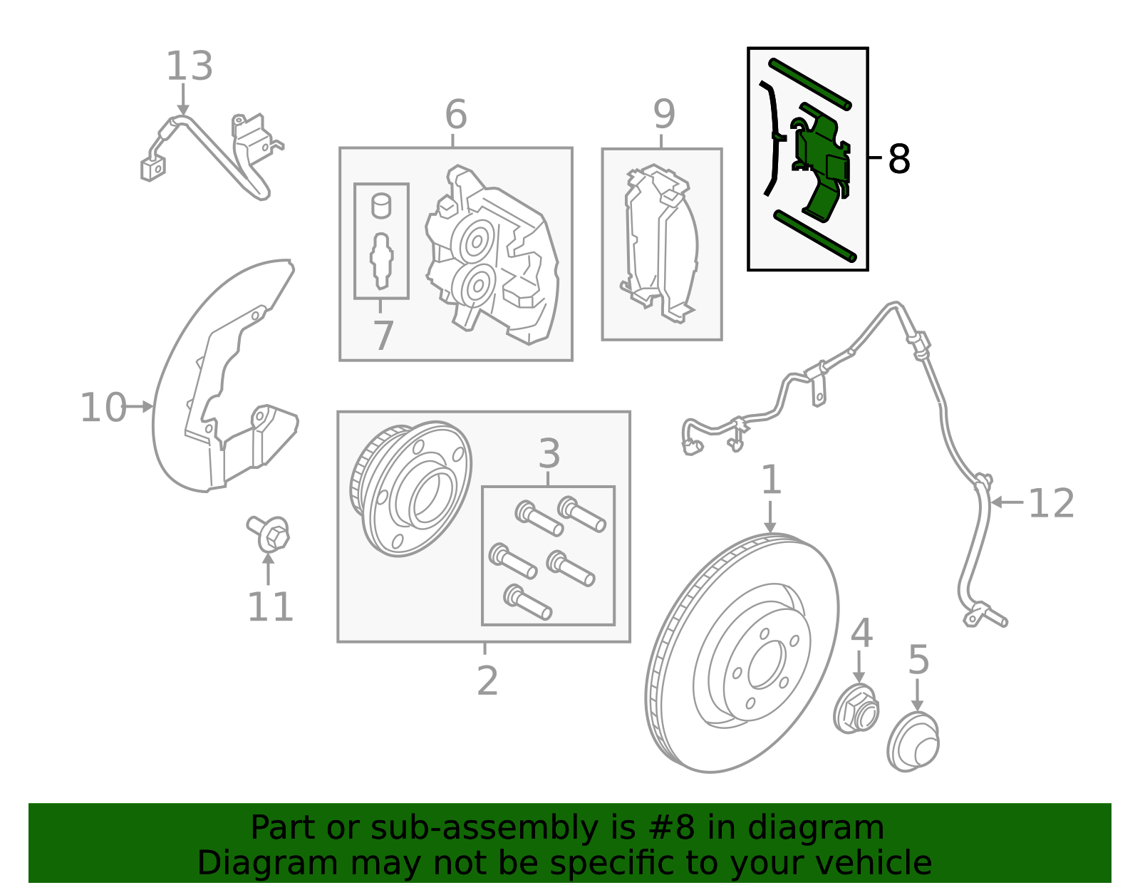 2015-2024 Ford Mustang Motorcraft™ Disc Brake Anti-Rattle Clip BKCF-56 ...