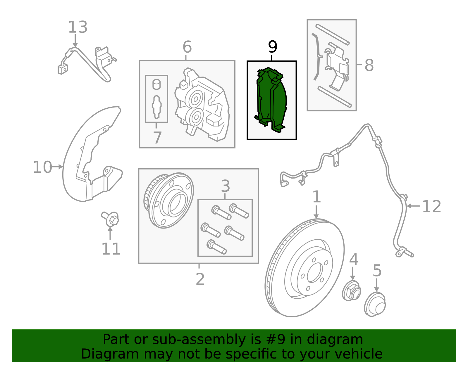 NR3Z-2001-A - Kit - Brake Lining Front 2015-2023 Ford Mustang | Ford ...