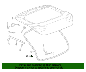 2013-2023 GM Liftgate Bump Stop 24428563 | Auto Parts Express