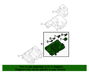 2017-2021 GM Engine Wiring Harness Junction Block 84184429 GM ...