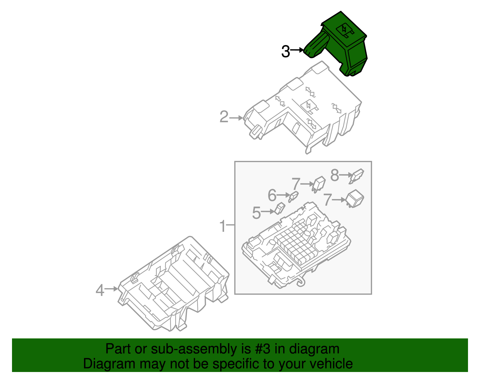 2020-2025 GM Engine Wiring Harness Fuse Block Water Deflector 15124470 ...