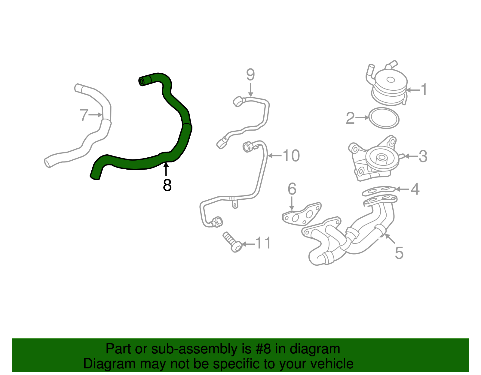 2007-2016 Toyota Inlet Hose 16282-31020 | Toyota Parts Center