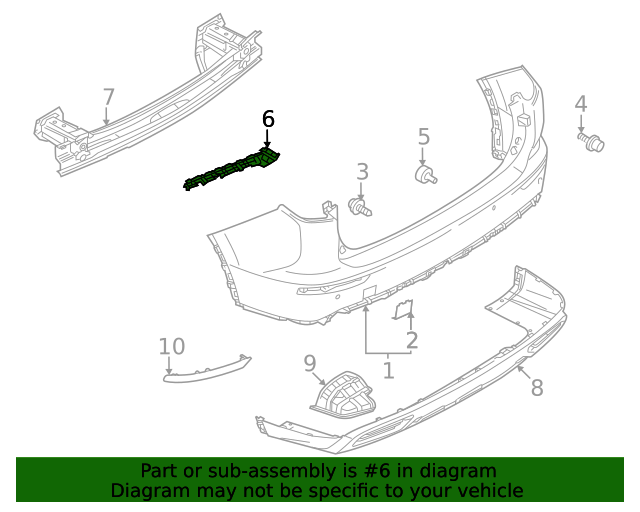 2022-2024 Mitsubishi Side Retainer 6410D536 | Mitsubishi Parts Warehouse